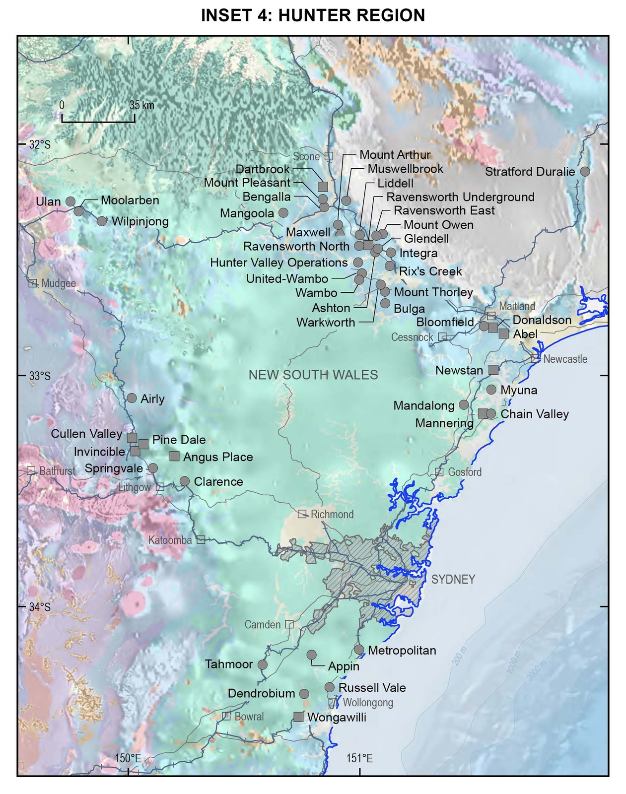 Australian Operating Mines Wall Map 2023 | eBay