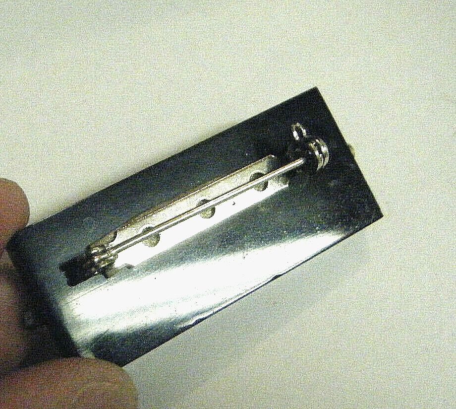 Vintage Modernist 1970s Abstract Black Bakelite with Sterling Silver ...