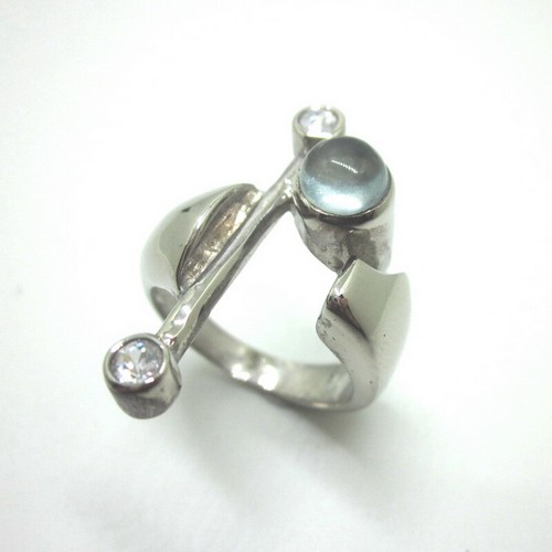 Vintage 925 Sterling Silver Rings Jewelry with White CZ Odd Design Alien Visions | eBay Australia