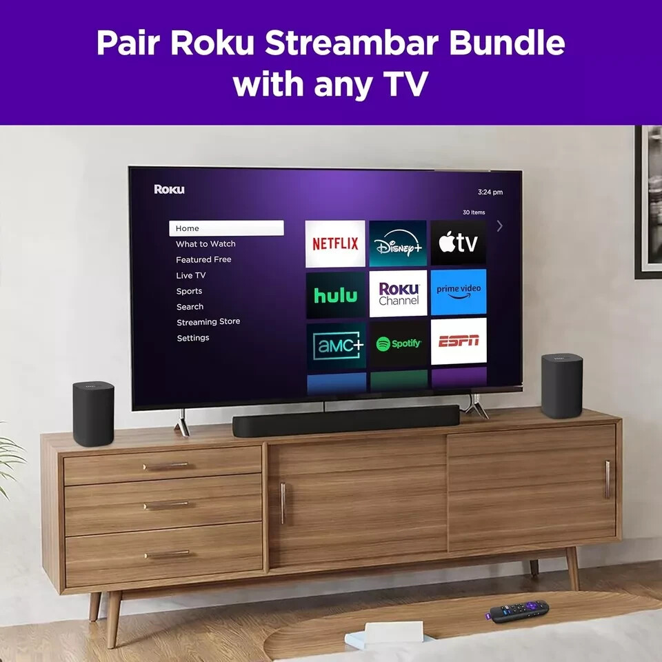 Roku Streambar SE 2-in-1 TV Soundbar with Built-in 4K/HD/HDR Streaming ...