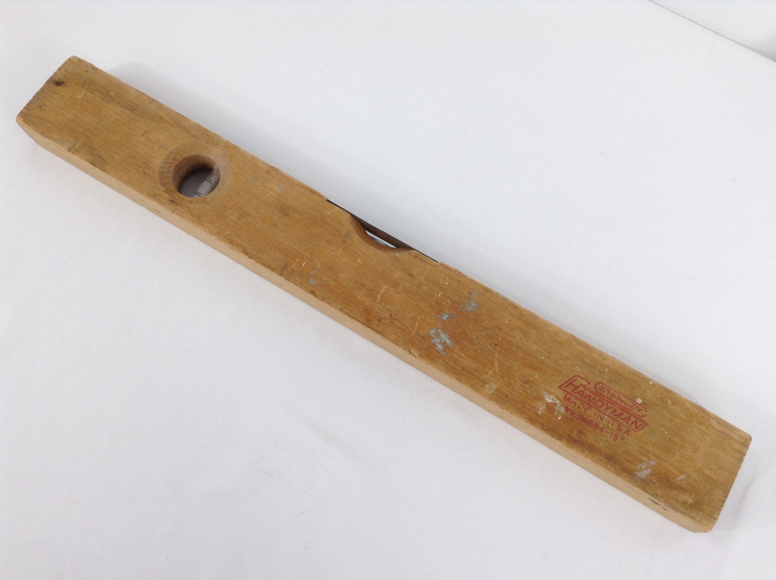 Vintage Stanley Handyman 18" Wooden Level Model No. H1294-18 UNRESTORED ...