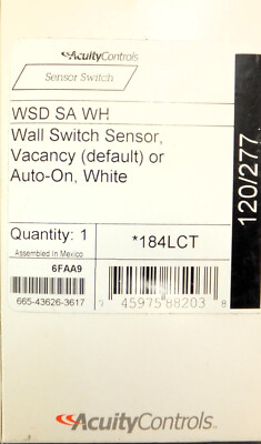 ACUITY SENSOR SWITCH WSD SA WH WALL SWITCH SENSOR WHITE | eBay