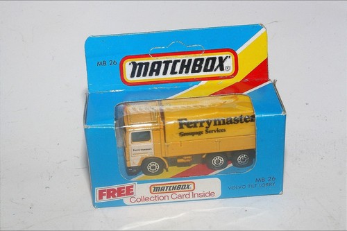 Matchbox MB 26 Volvo Tilt Lorry, Ferrymasters, Mint in Original Box | eBay