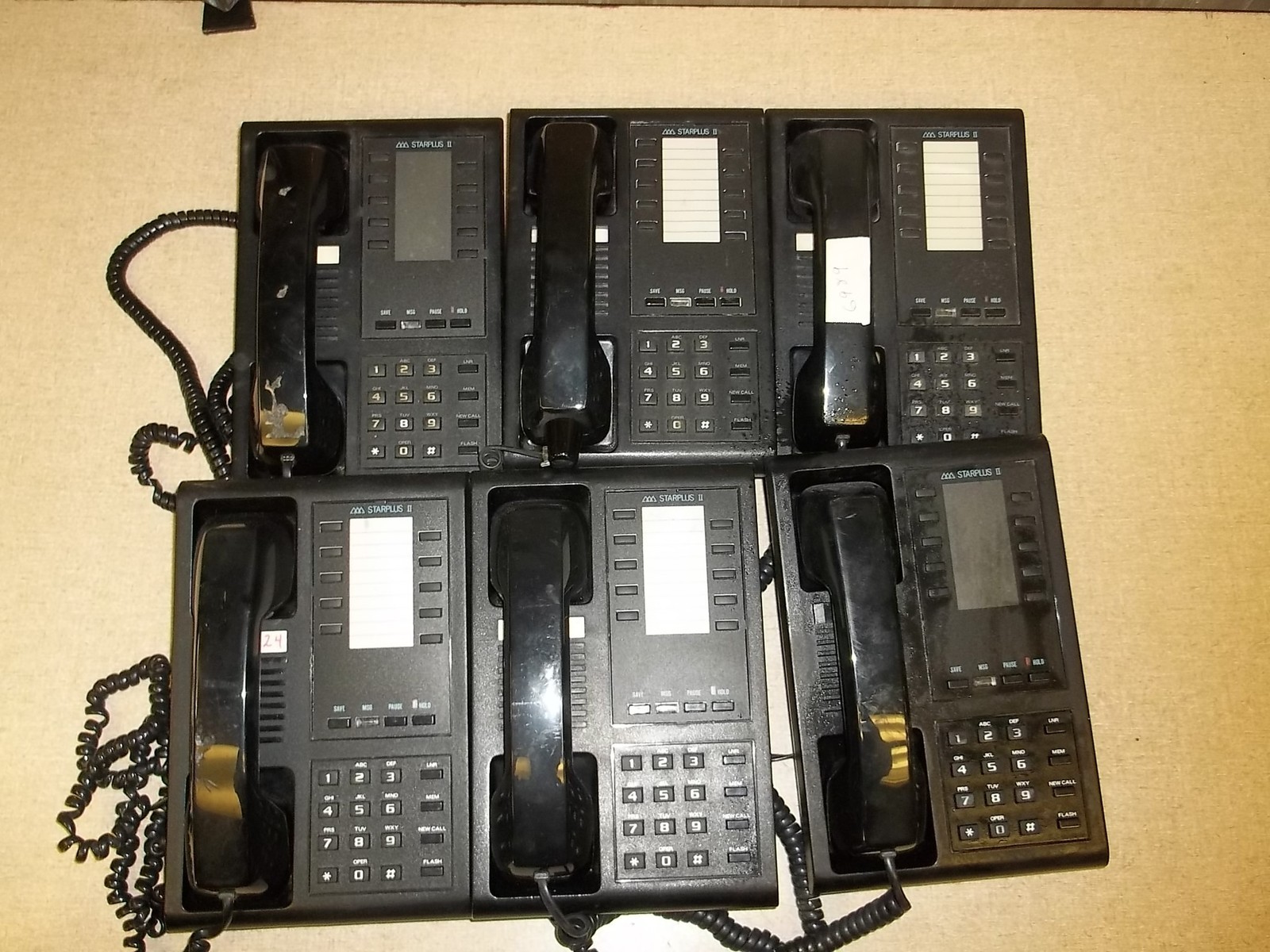 Vodavi Starplus II 2603E, Lot of 6 (HAC) Office Phones, Black *FREE ...