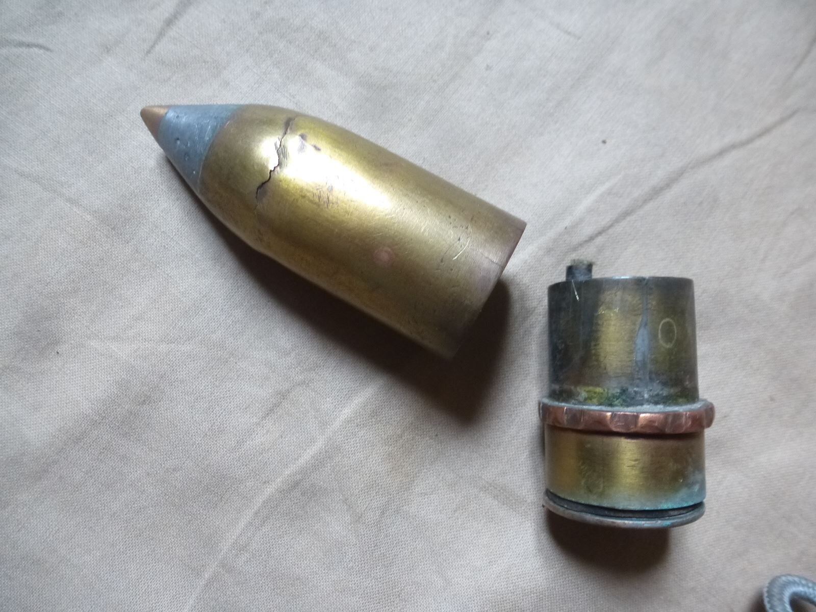 Briquet en forme d'obus artisanat de tranchée Poilu Grande Guerre 1914 ...