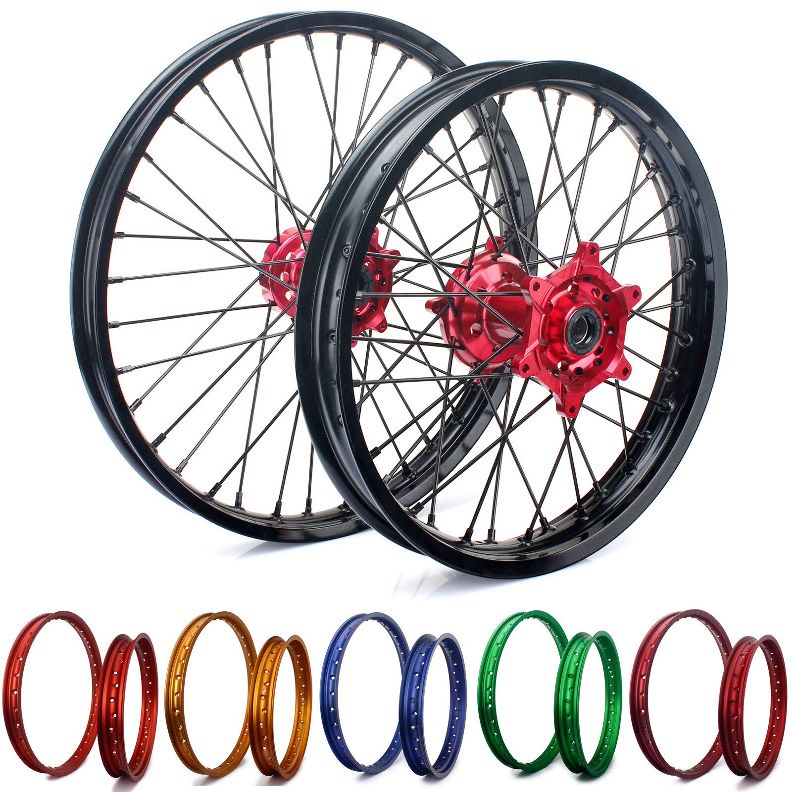 21" / 18" MX Wheel Set for Honda CR 125 CRF 250 450 CRF250R 04-13 ...