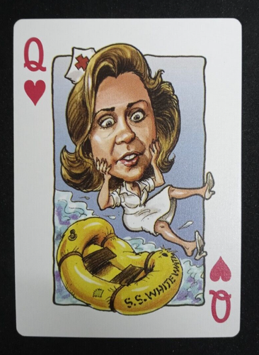 1996 Politicards Playing Card Blue Back Queen Hearts Hillary Clinton | eBay