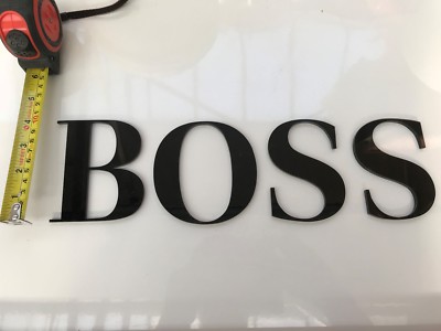 HUGO BOSS SIGN, Vintage 3D BLACK ACRYLIC LETTERS Retro SHOP WALL ...