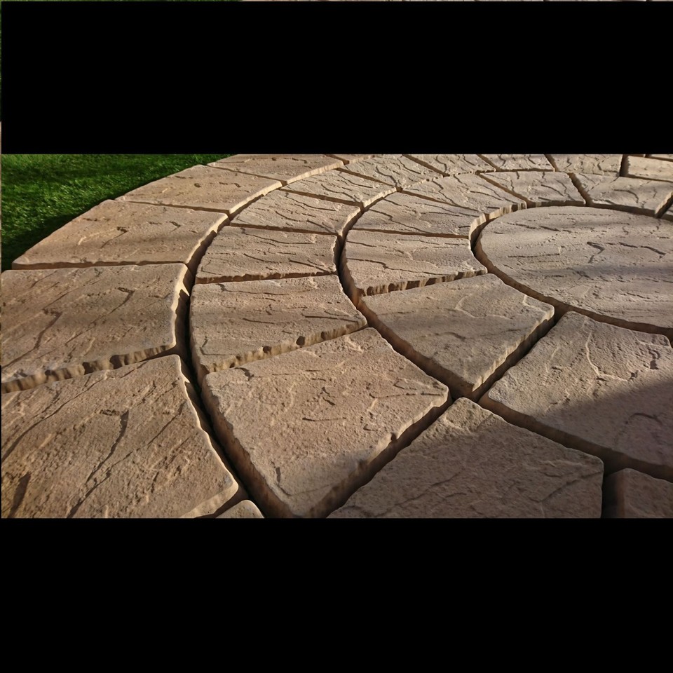 2.56m circle yorkshire buff old style stone patio FREE DELIVERY | eBay UK