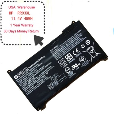 New 48Wh Genuine RR03XL Battery for HP ProBook 430 440 450 455 470 G4 ...