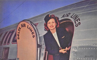 Delta Air Lines "Welcome aboard" Flight Attendant Stewardess Linen ...