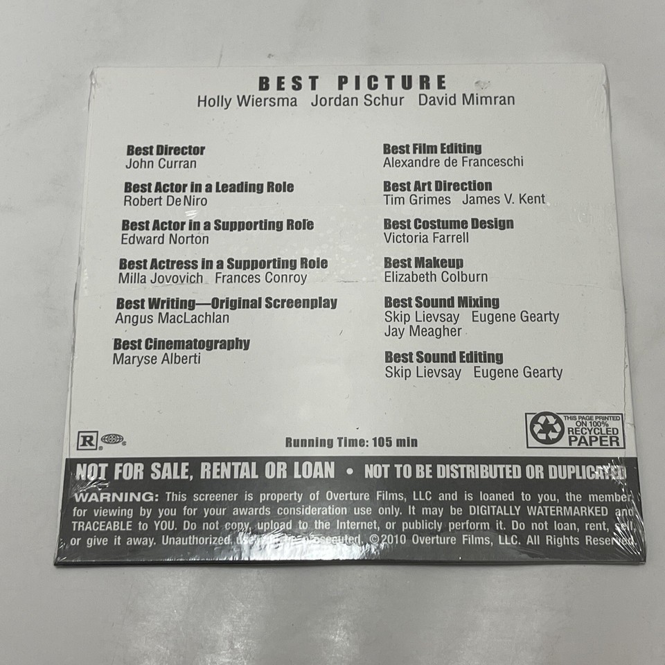 Overture Films Stone For Your Consideration Screener DVD Movie 2010 NEW ...