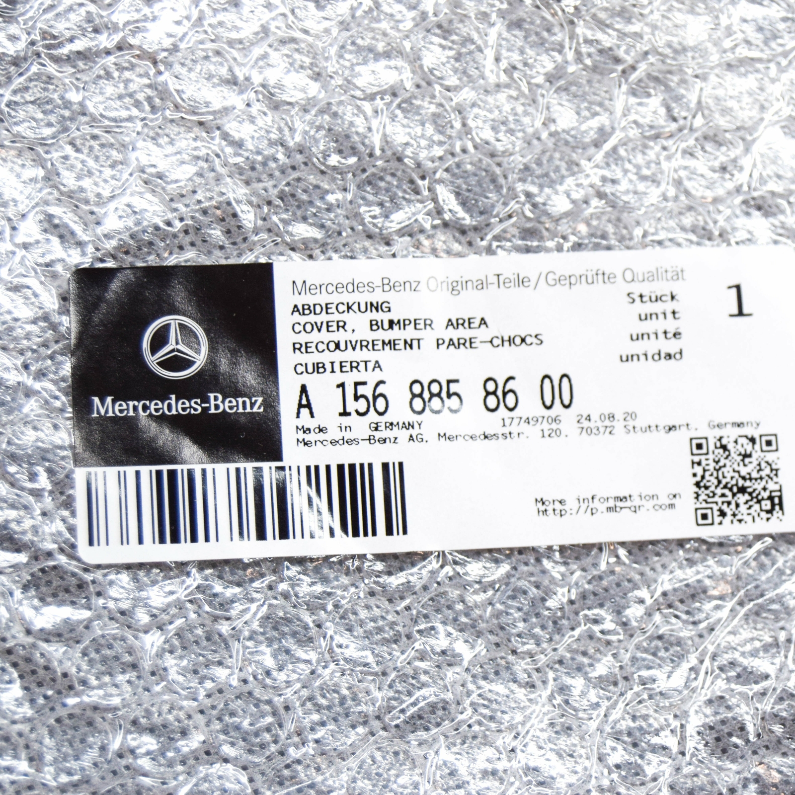 Mercedes-Benz GLA X156 AMG Front Bumper Lower Grill P/n A1568858600 Ref ...