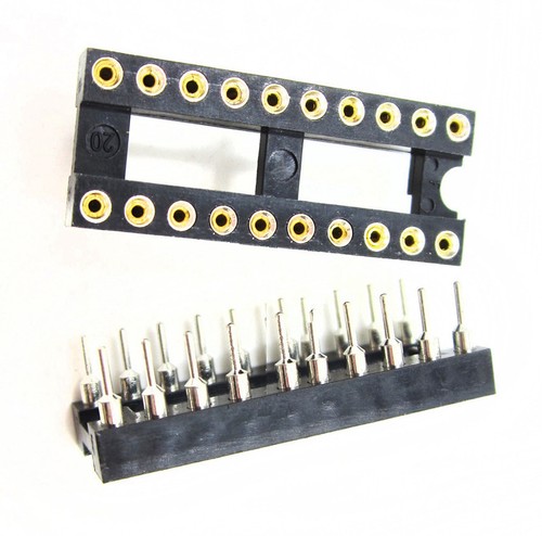 10pcs 20Pin DIP SIP Round IC Sockets Adaptor Solder Type gold plated ...