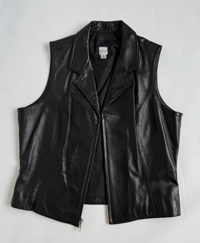 Wilson’s Leather Maxima Womens Leather Vest Zipper Front 100% Leather ...