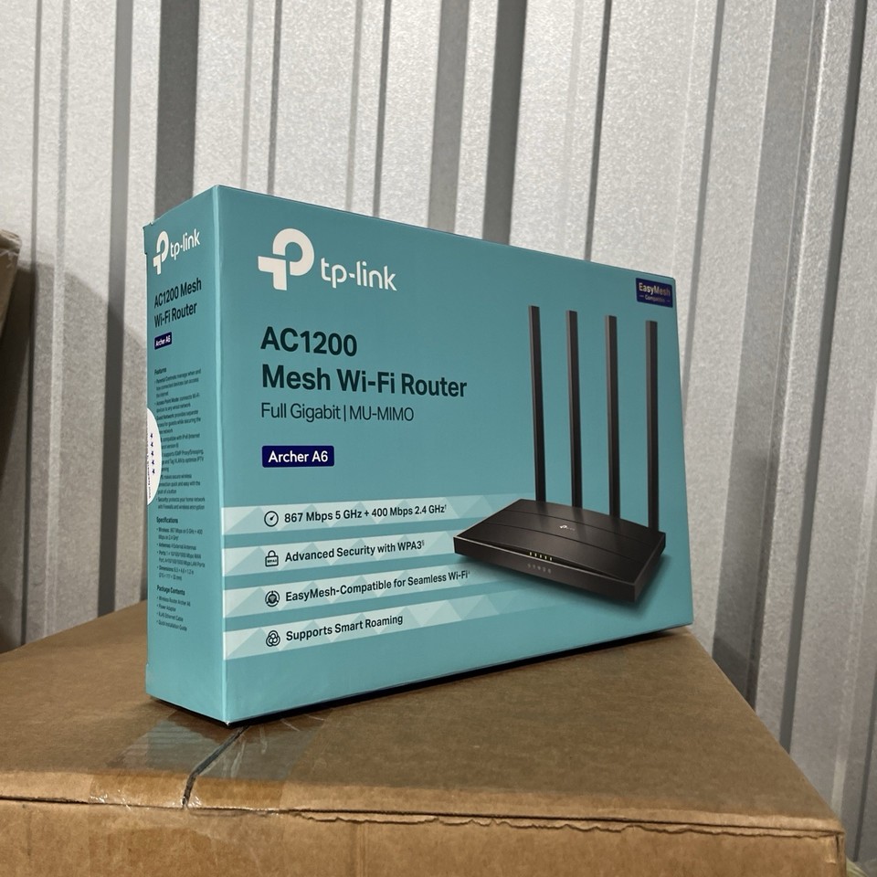 TP-LINK AC1200 Archer A6 Mesh Wi-Fi Router - Full Gigabit / Dual Band ...