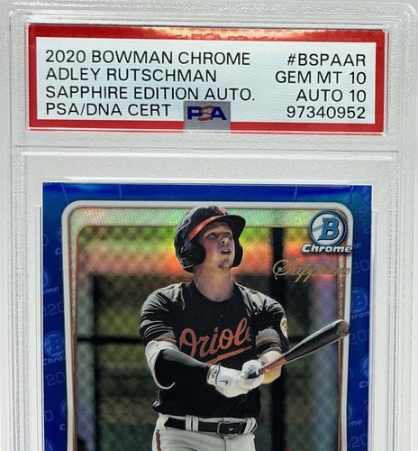 Adley Rutschman Rookie PSA 10/10 - 2020 Bowman Chrome Sapphire -Very ...