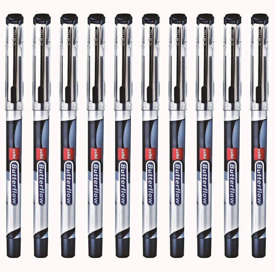 10X Cello Butter flow Ballpoint Pen Black Ink Smooth Writing | eBay