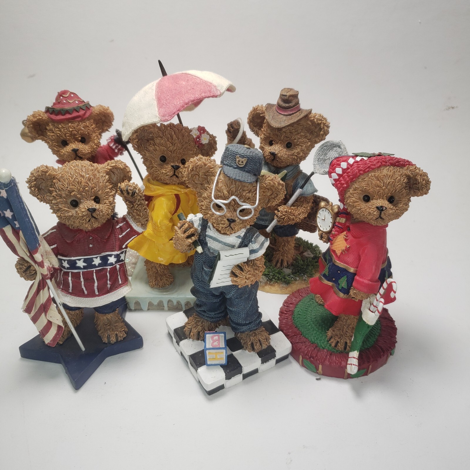 Home Interior Kuddles Korner Resin Bears Lot Of 6 2002 | eBay
