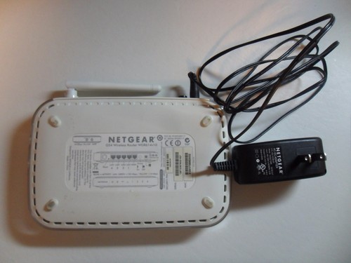 Netgear G54 Wireless Router WGR614v10 White w/ Ethernet Cable Power ...