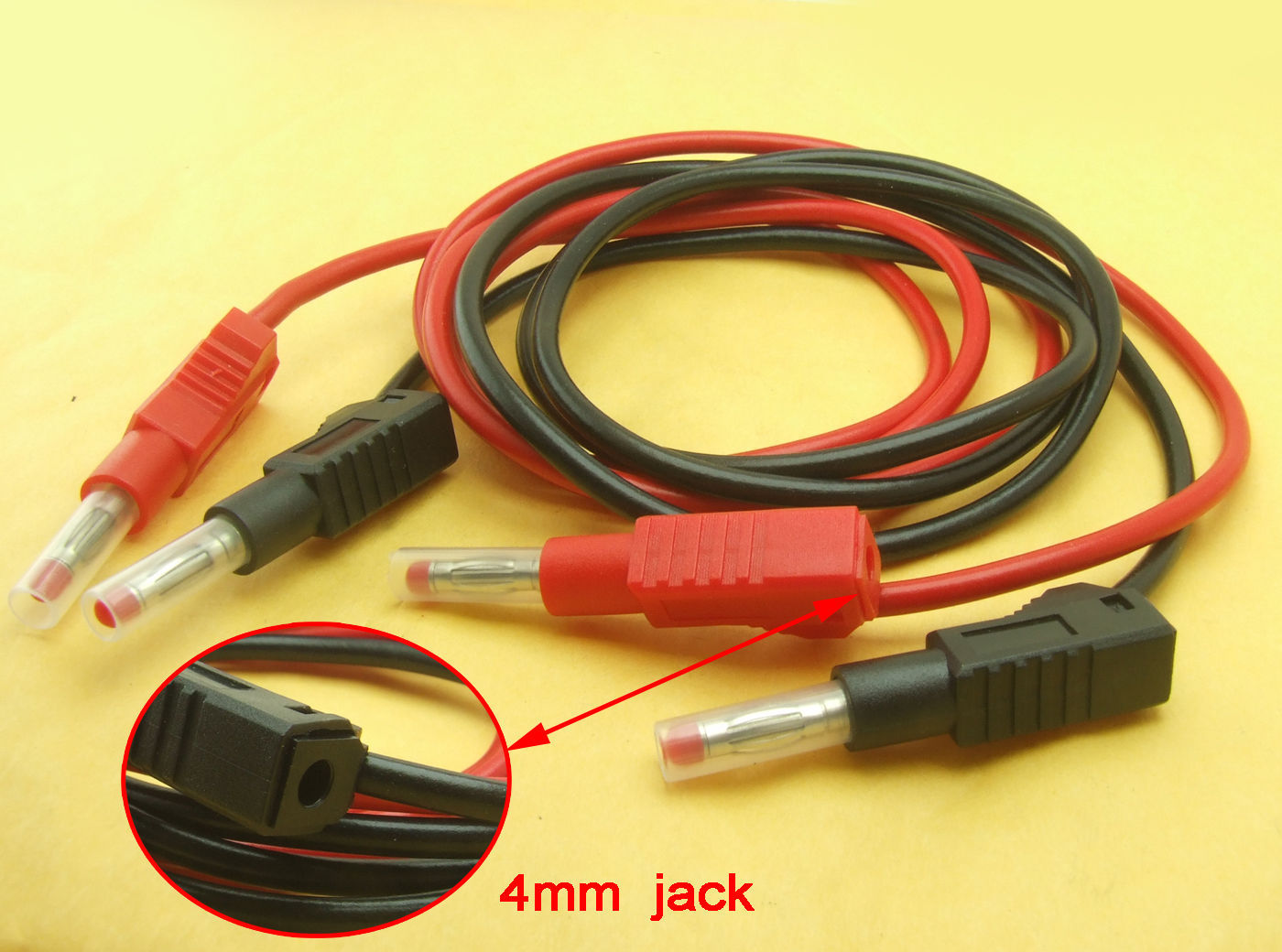 4mm Stackable Banana Plug 14AWG 0.5M/1M/2M Test Lead cables Retractable ...