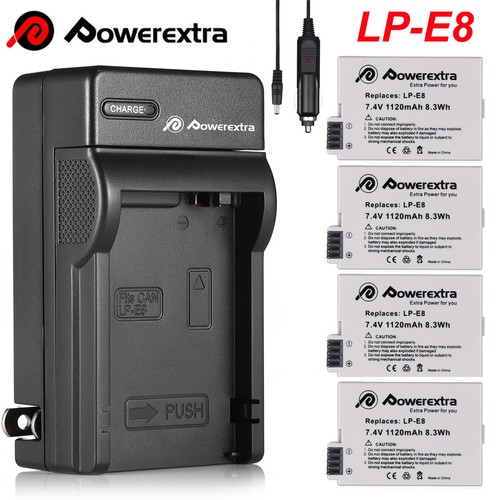 Powerextra LP-E8 Battery for Canon EOS Rebel T2i EOS Rebel T3i Camera ...