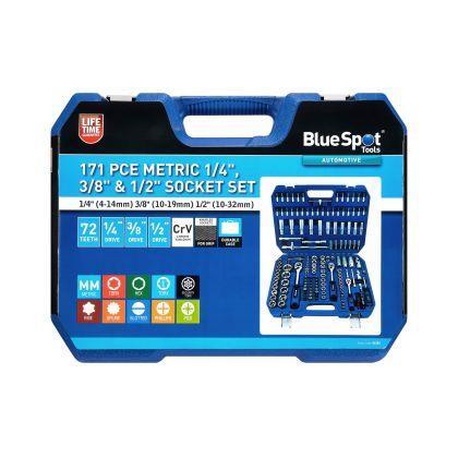 BlueSpot 171Pcs 1/4", 3/8" & 1/2" Metric Socket Set | eBay UK