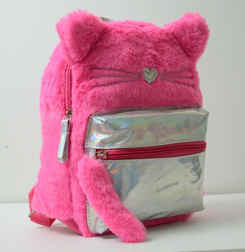 Cat Purse Mini Backpack 10" Bag Fuzzy Plush Cat Ears Gift | eBay