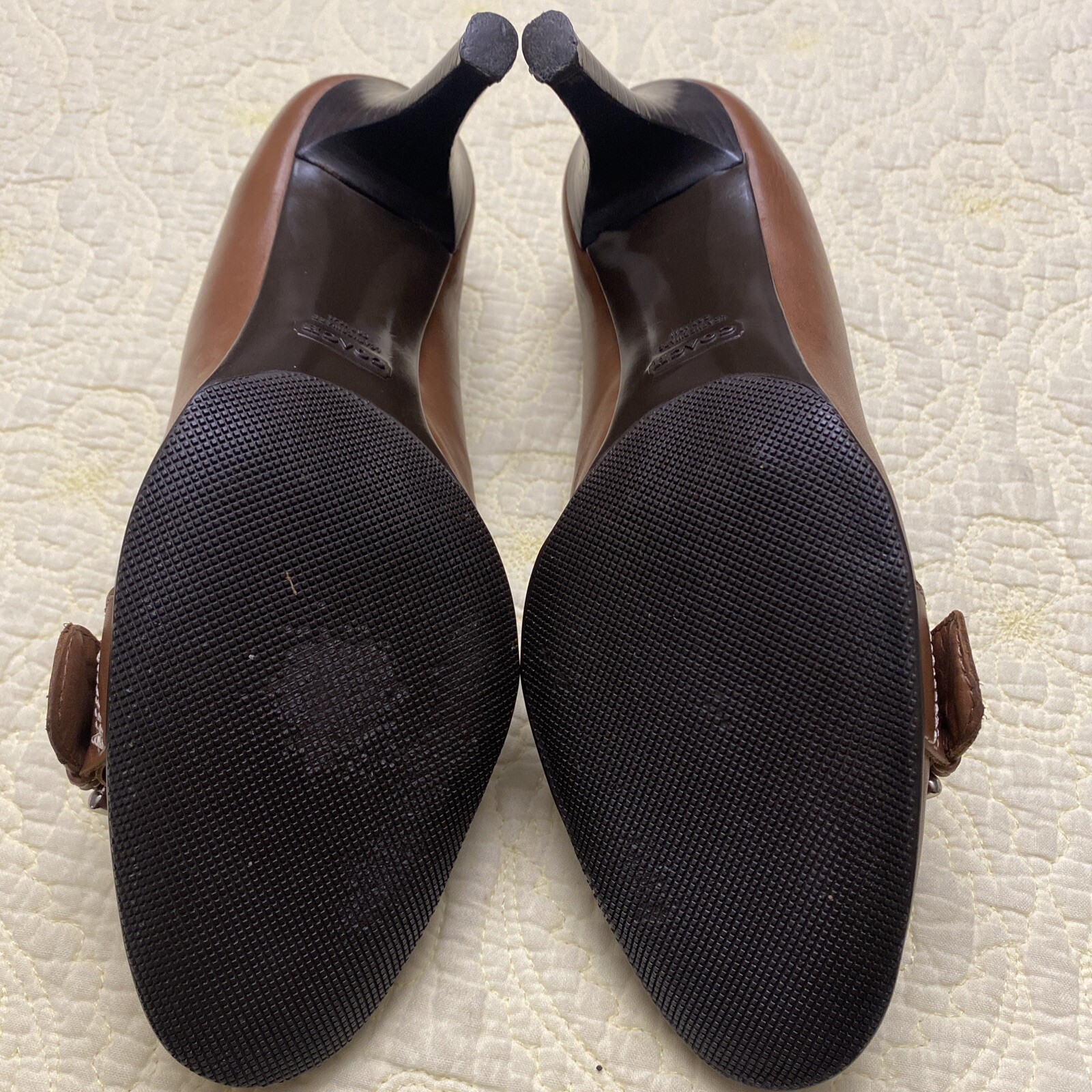 COACH Leatherware High Heal Dress Pump Womens Mandel … - Gem