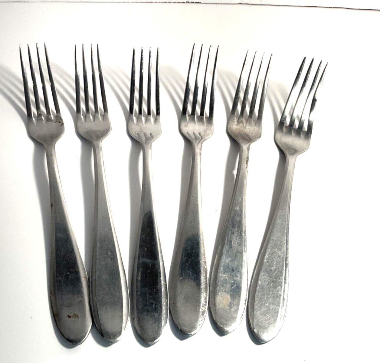 6 WW2 era German Rösterei mess hall Dinner Fork U.VF.H. Fürth Pilot | eBay
