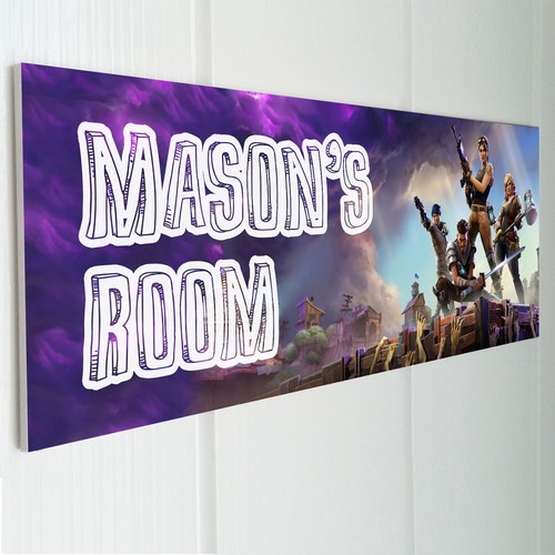 FORTNITE Personalised Door Sign Plaque Kids Bedroom Grandson Son Nephew ...