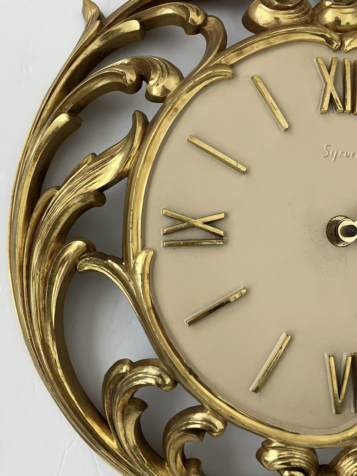 Vintage 1964 SYROCO Mid Century Ornate Hollywood Regency Quartz Wall ...