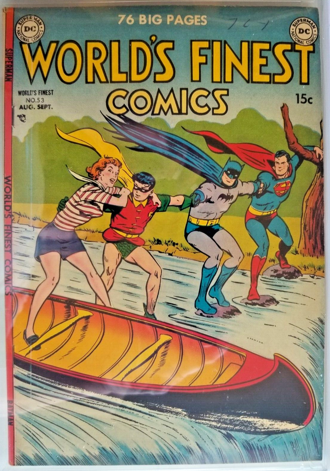 WORLD'S FINEST COMICS #53 CGC VF+ 8.5 DC 1951 2ND HIGHEST GRADE! GOLDEN AGE! | eBay