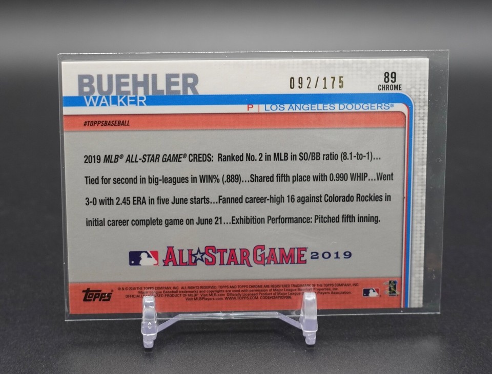 2019 Topps Chrome WALKER BUEHLER Purple Refractor /175 ASG #89 LA ...
