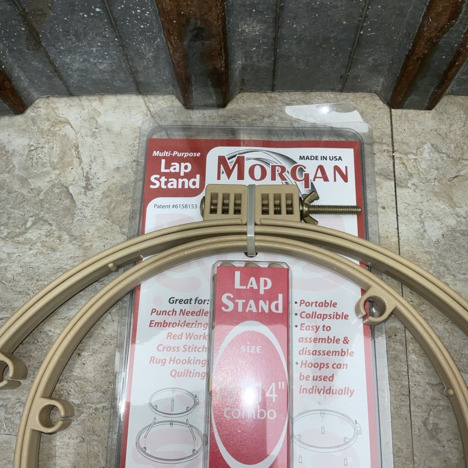 Morgan Lap Stand Combo 10" & 14" Quilting Hoops Crafting Sewing ...