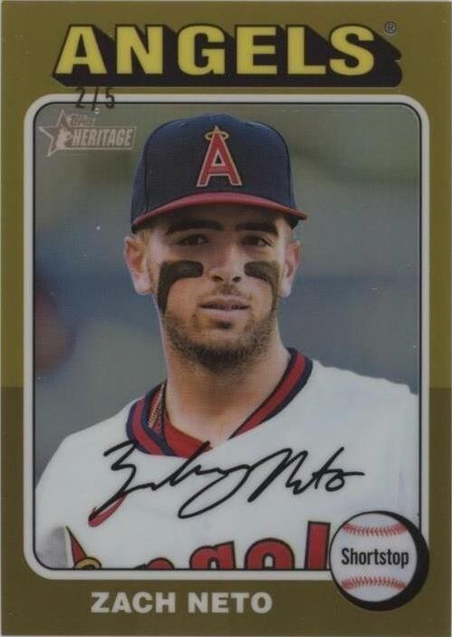 2024 Topps Heritage High Number - Zach Neto #265 Chrome Gold Border /5 ...