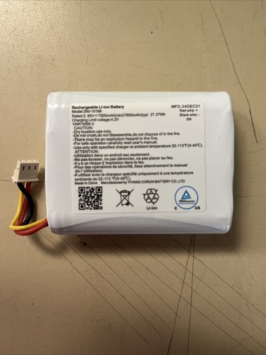 Battery 300-10186 for ADT Command Panel - iMah Replacement | 3.65V 32 ...