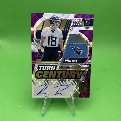 Kyle Phillips 2022 Donruss Elite Rookie Purple Disco 4/49 Titans RC SSP ...