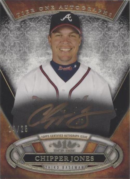 2015 Topps Tier One - Autographs Chipper Jones #TOA-CJ Bronze Ink /25 ...