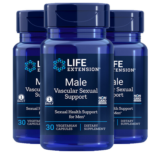 Life Extension Male Vascular Sexual Support 3X30 Veg Caps kaempferia ...