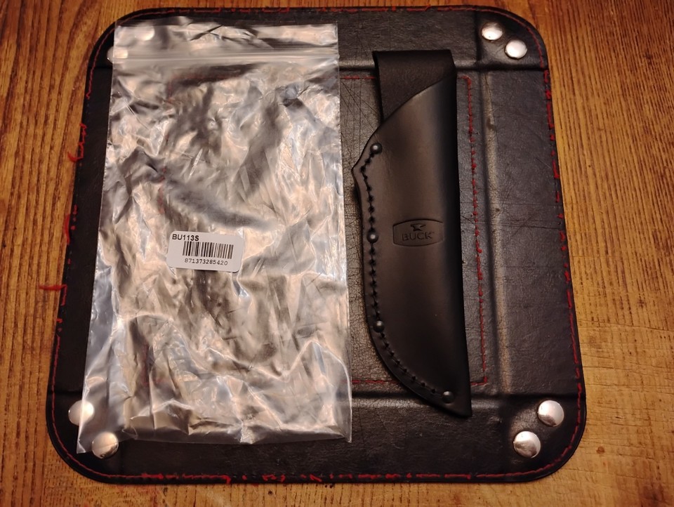 Buck Knives 113 Black Leather Fixed Blade Knife sheath Genuine Buck | eBay