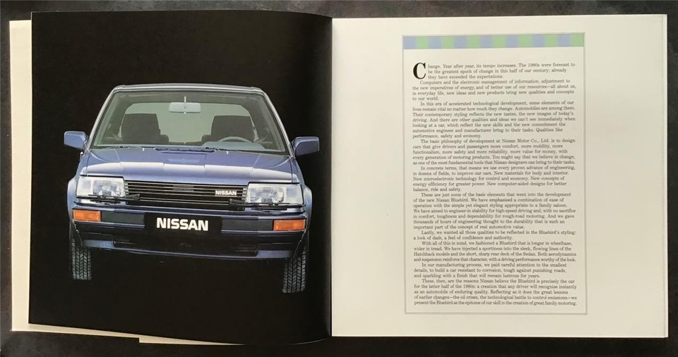 NISSAN BLUEBIRD RANGE LF Car Sales Brochure 1980s | eBay