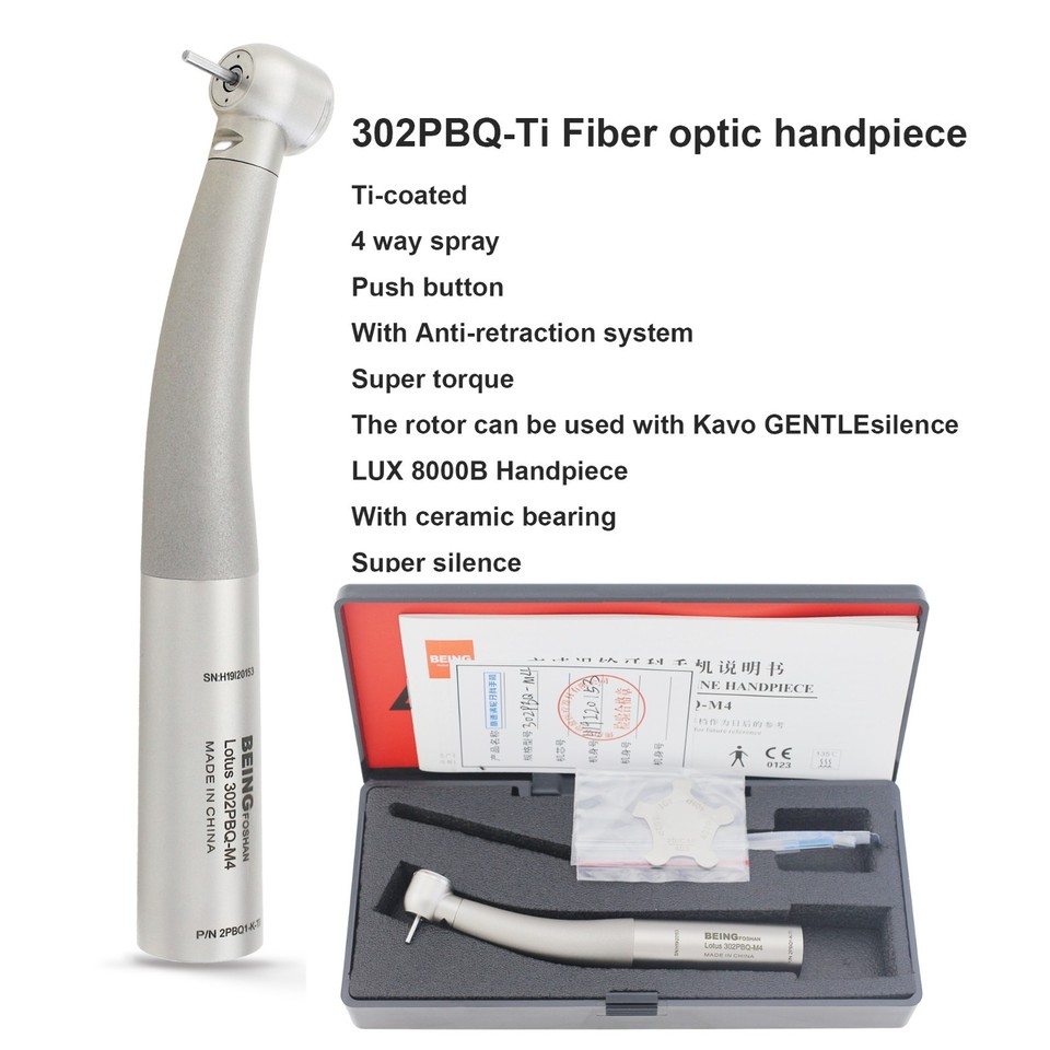 BEING High Speed Handpiece Fiber Optic LED Turbine 302/303PBQ-K KaVo ...