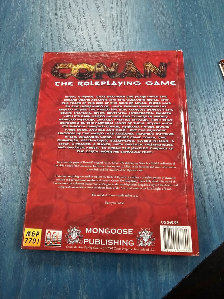 Conan the Roleplaying Game D20 and Screen Mongoose Publishing - Great ...