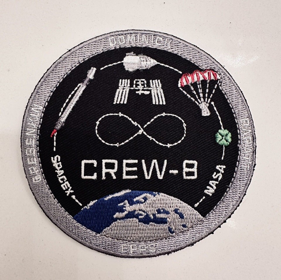 OrIginal NASA SPACEX CREW 8 ISS Mission CREW DRAGON SPACE PATCH 3.5” | eBay
