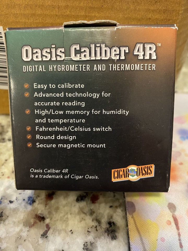 Oasis Caliber 4R Digital Hygrometer for Cigar Humidors - Adjustable ...