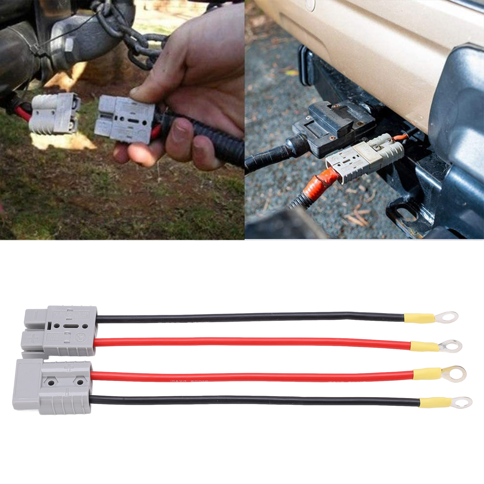 *DC600V 50A Jumper Battery Cables Quick Connect Connector 10Awg For Car ...