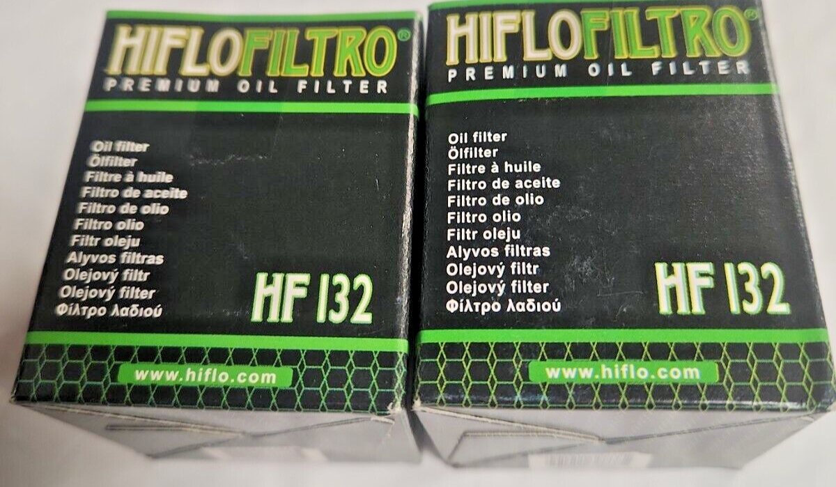HIFLO HF 132 OIL FILTERS (2PACK) FITS SUZ, KAW, YAM, ARTIC CAT. SEE ...