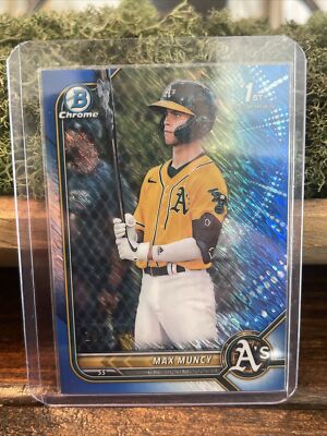 MAX MUNCY 2022 1st Bowman Chrome BLUE REF. #107/150 - OAKLAND A'S Top ...