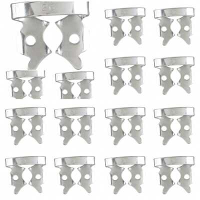50 Pcs Dental Rubber Dam Clamps 26 Endodontic Clamp Surgical ...